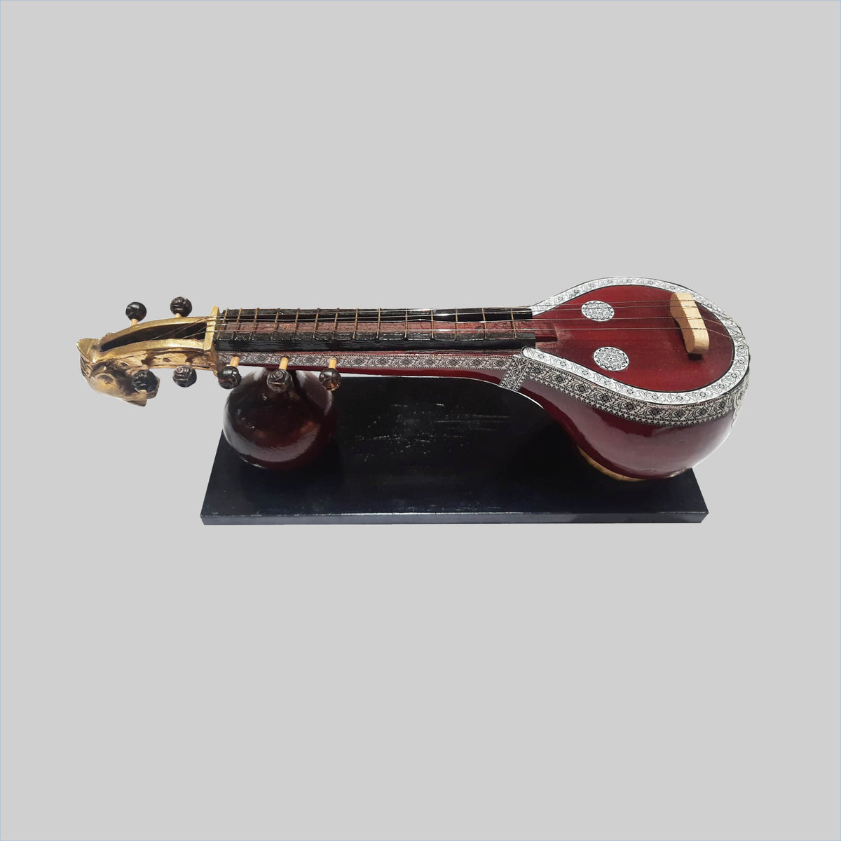The Bombay Store Wooden Saraswati Veena Miniature