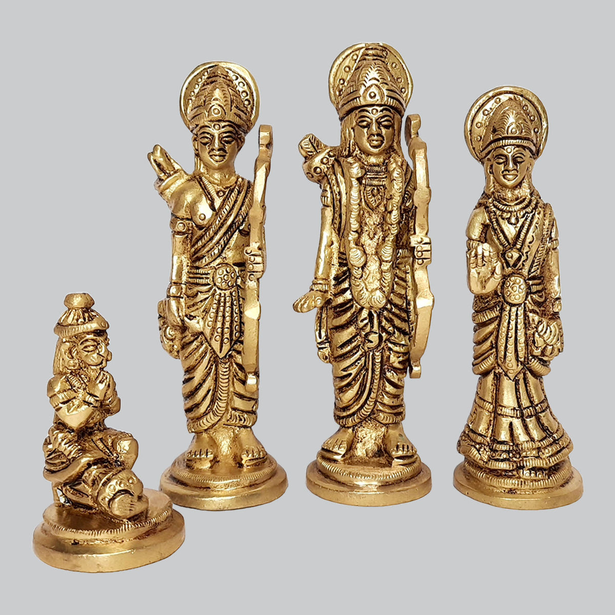 The Bombay Store Brass Ram Darbar Set 4.5 in