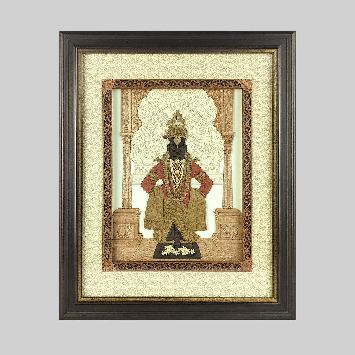 The Bombay Store Vitthal Wood Art Frame 13 in x 16 in