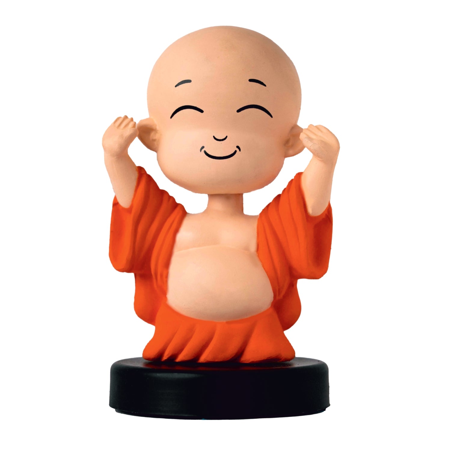 The Bombay Store Bobble Head Laughing Buddha Orange 5 in