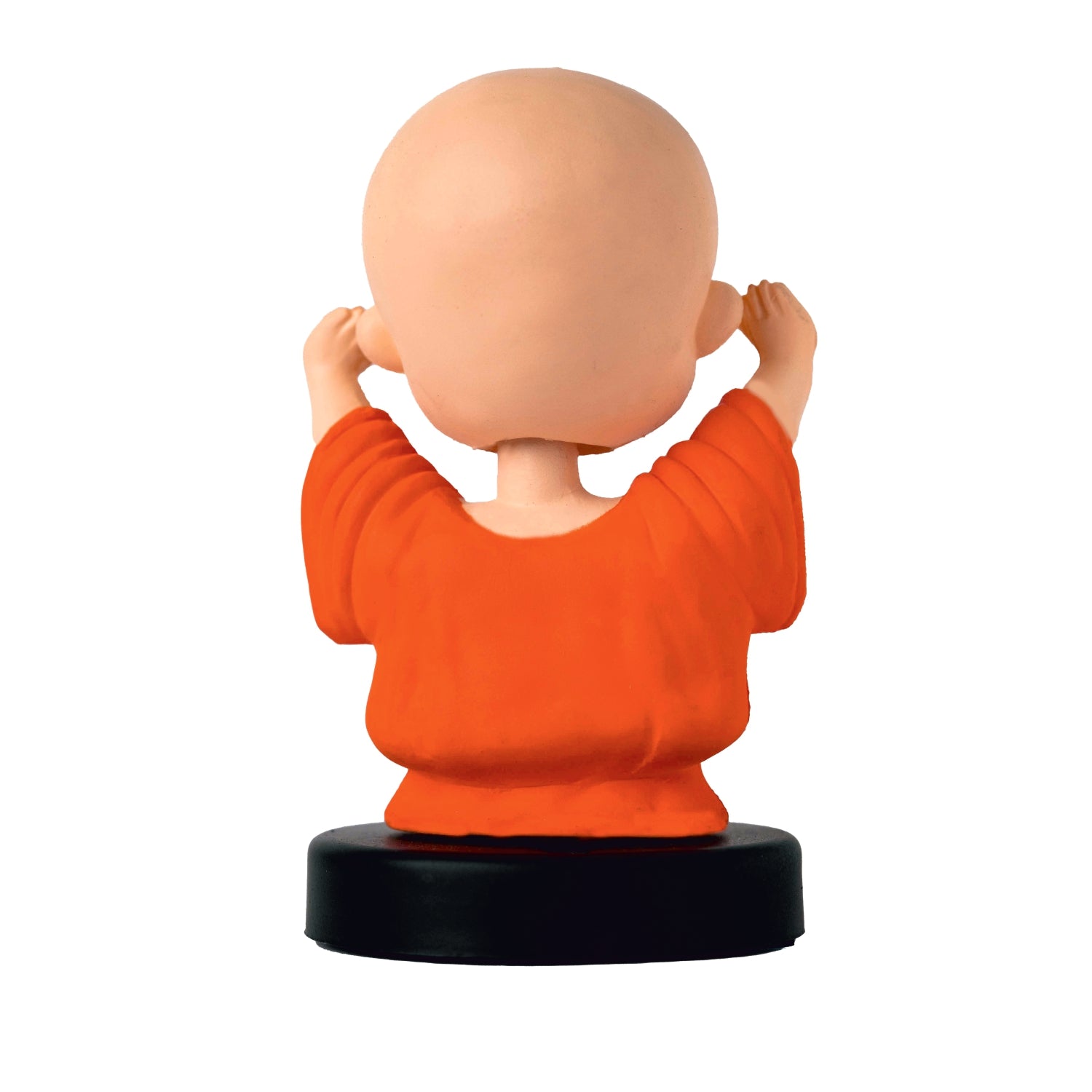 The Bombay Store Bobble Head Laughing Buddha Orange 5 in