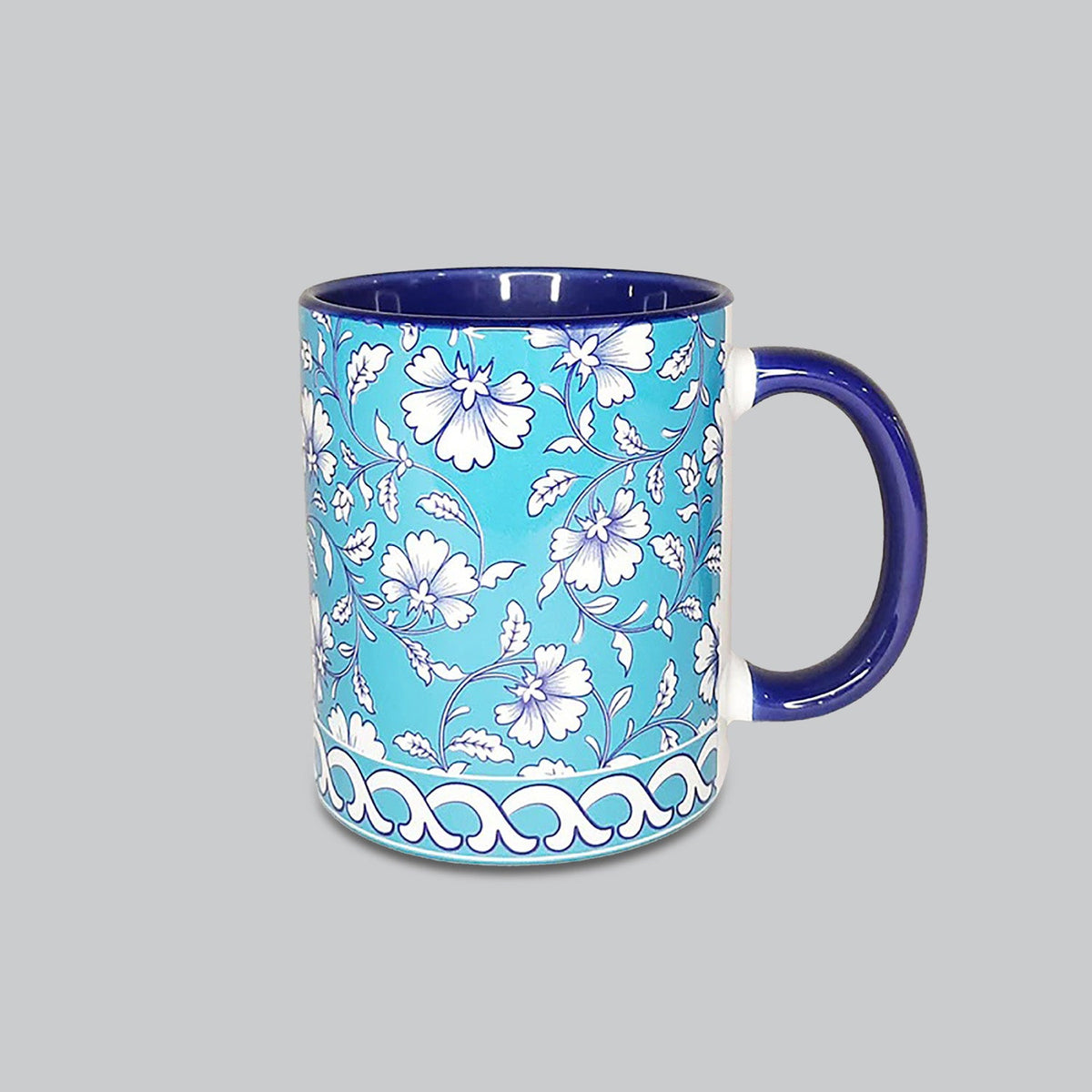 The Bombay Store - Blue Pottery Turq Coffee Mug 300 ml