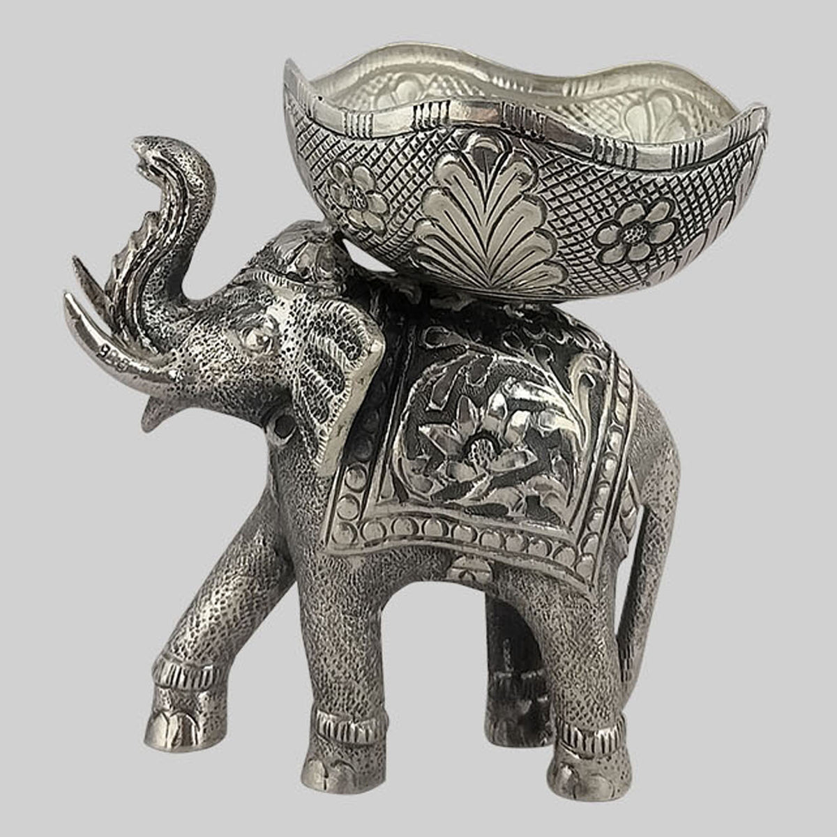 The Bombay Store Silver Elephant Platter 300 gm