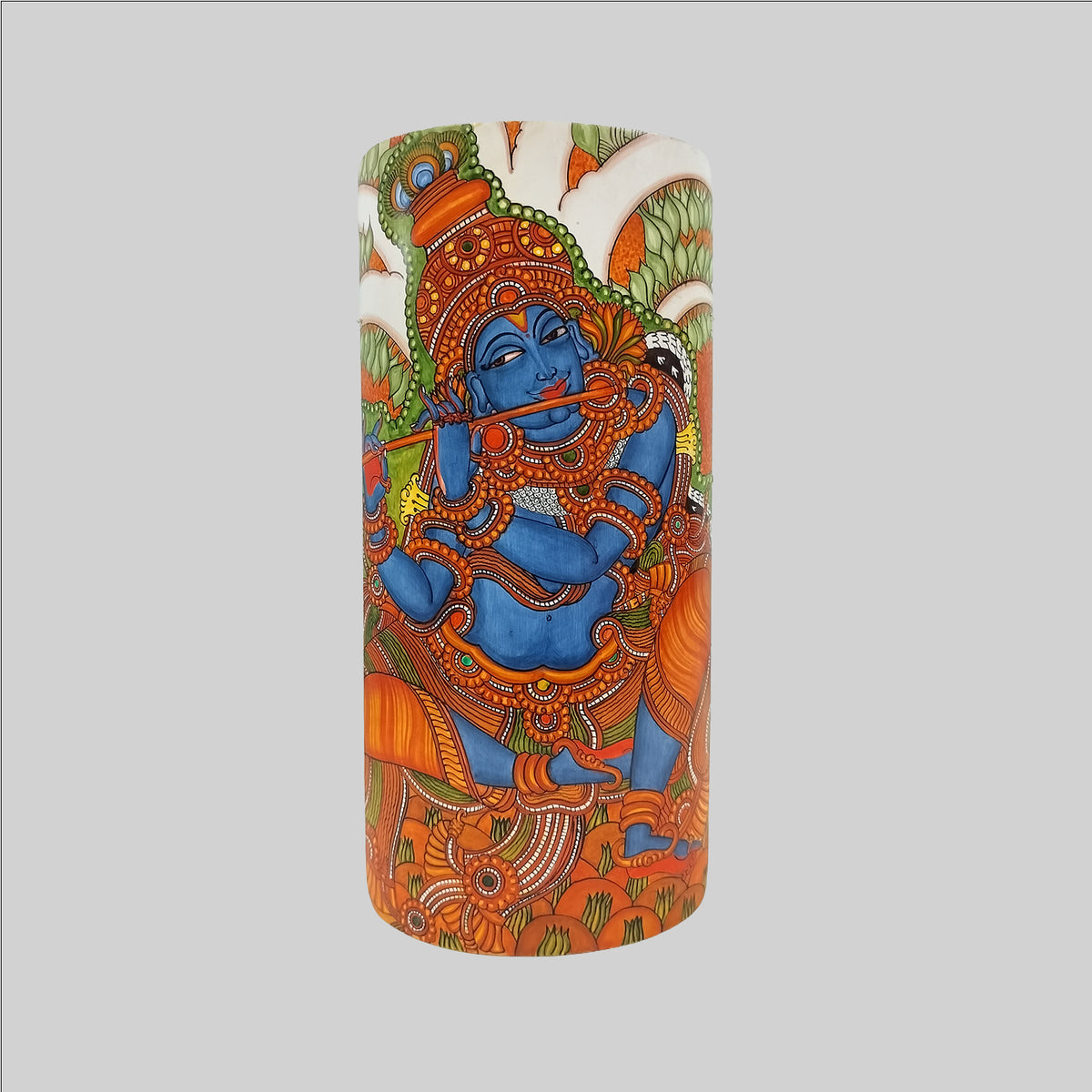 The Bombay Store Bamboo Mural Krishnan Painting - 14 in x 9 in