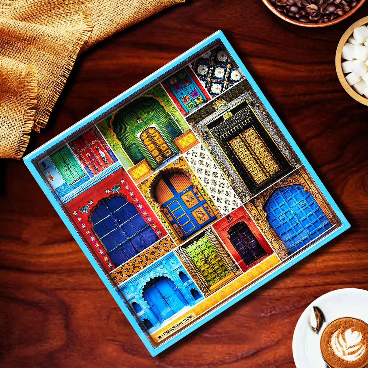The Bombay Store Dwaar Square Enamel Small Tray
