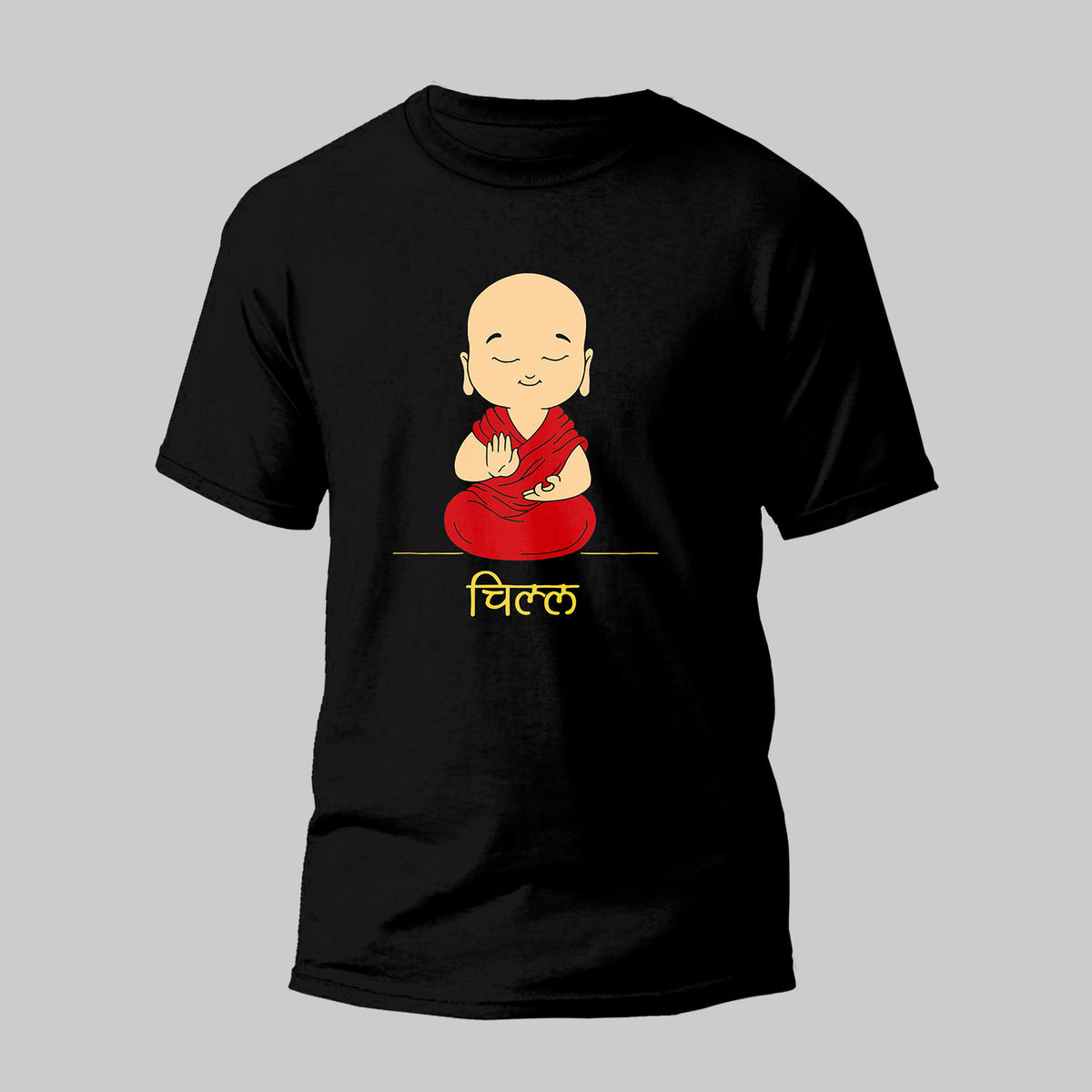 The Bombay Store Chill Monk Design T-Shirt