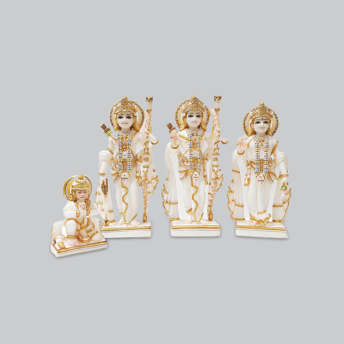 The Bombay Store Marble Ram Darbar Set 12 in
