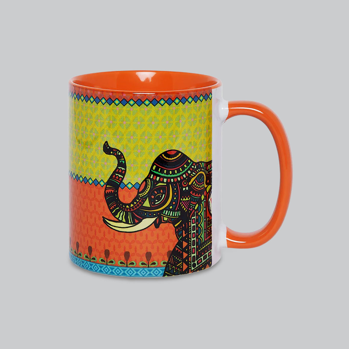 The Bombay Store Signature Elephant Trunk Up Coffee Mug 300 ml