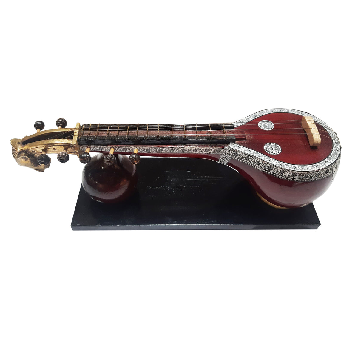 The Bombay Store Wooden Saraswati Veena Miniature