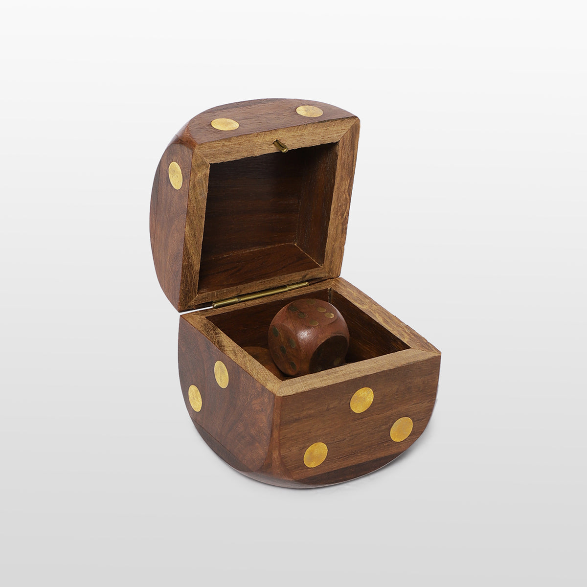 The Bombay Store Wooden Antique Finish Dice Box