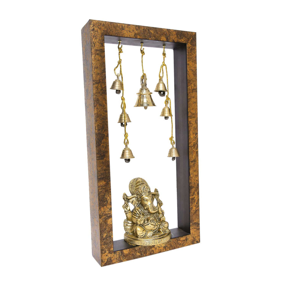 The Bombay Store Wooden Long Temple Frame with Ganesha