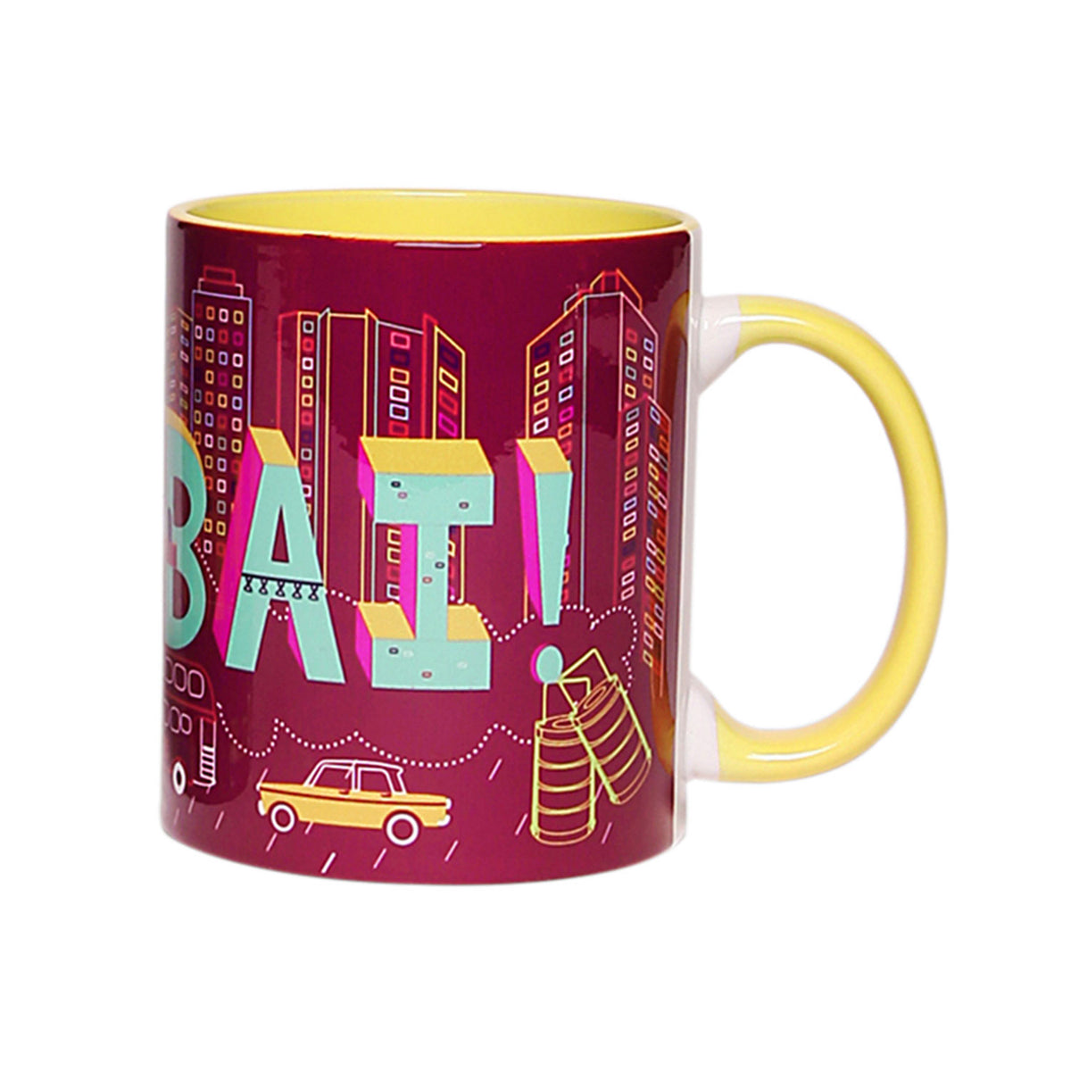 The Bombay Store Mumbai City Lights Coffee Mugs Set of 2 (300 ml each)