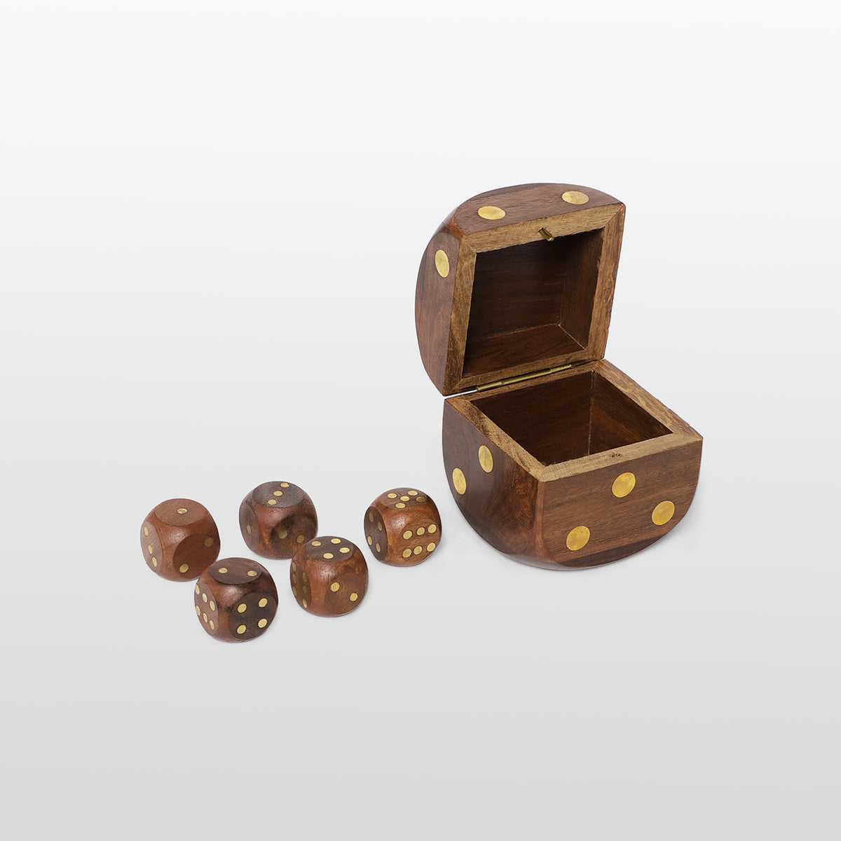 The Bombay Store Wooden Antique Finish Dice Box