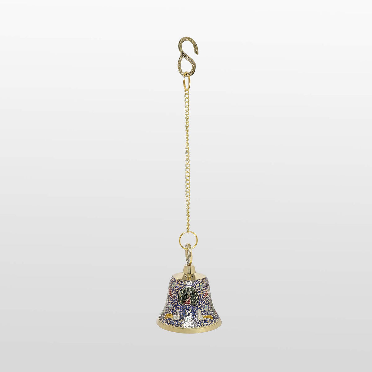 The Bombay Store Brass Engraved Temple Bell Small (Assorted Designs)