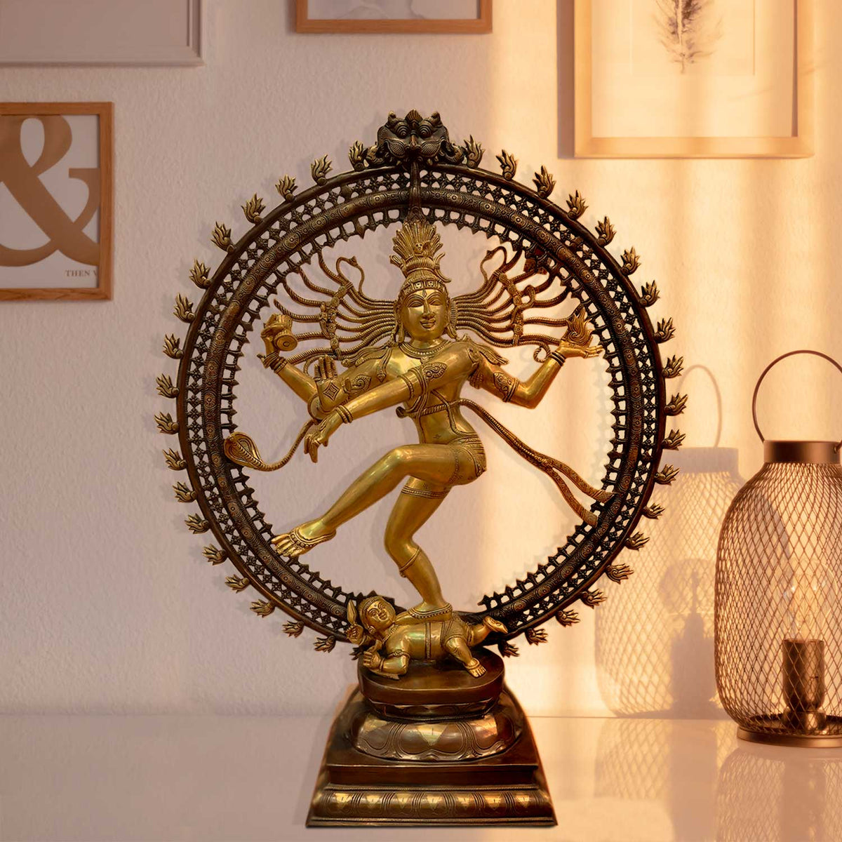 The Bombay Store Brass Natraj in Two Tone Finish 37 in